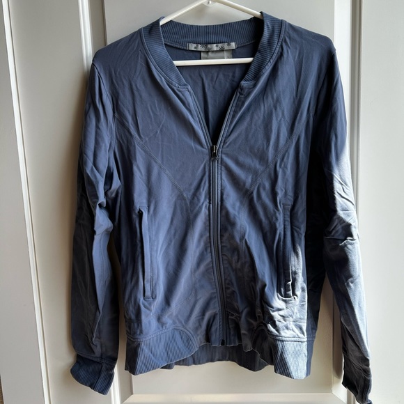 Athleta | Jackets & Coats | Althleta Bomber Jacket Blue L | Poshmark